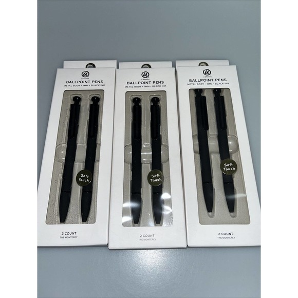 U Brands | Office | U Brands Ballpoint Pens Metal Body Black Ink 6 Pens ...